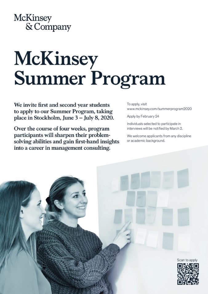 McKinsey & Company Summer Program 2020- Apply now! – FARM